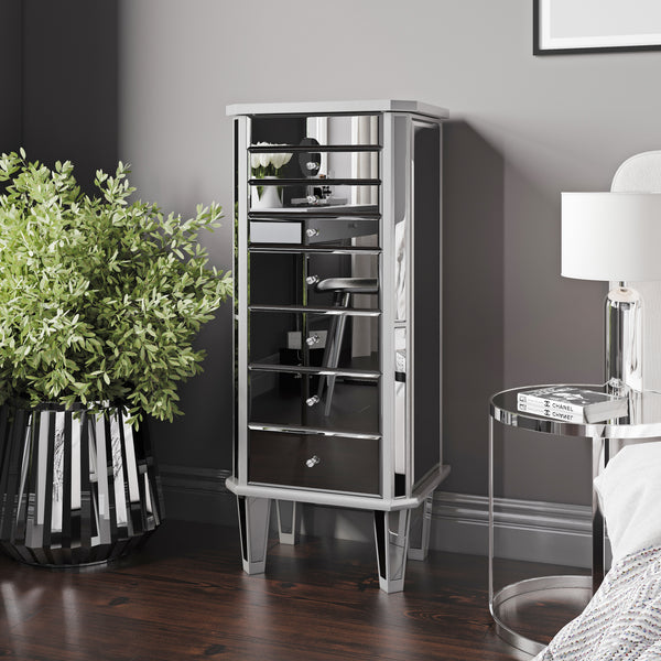 Margaux Mirrored Jewelry Armoire – SEI Furniture